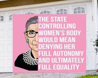 Ruth Bader Yard Sign - Etsy