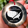Solar Eclipse Ornament 2024, 2024 Total Solar Eclipse Ornament, Solar ...