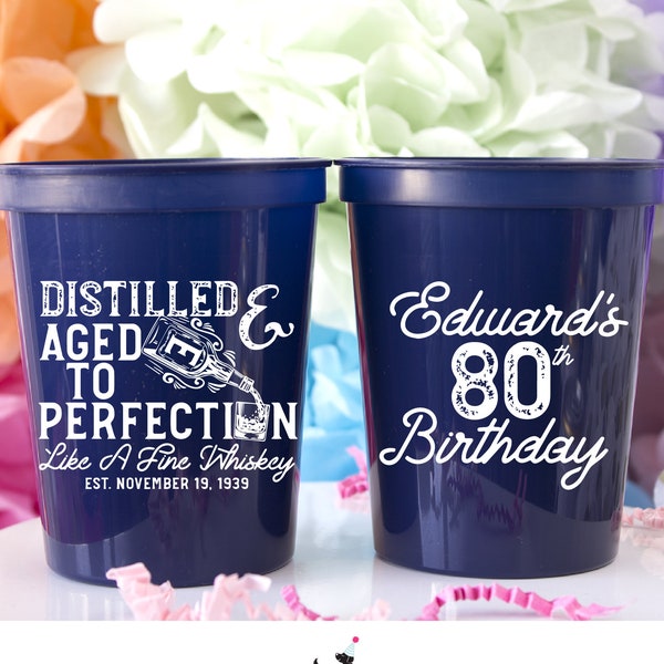 80th Birthday Party Stadium Cups - Etsy
