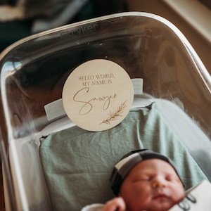 Custom Baby Name Announcement Birth Announcement Sign Hello | Etsy