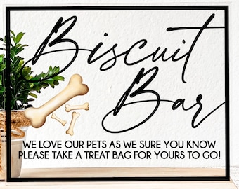 Dog Treat Sign Custom Dog Biscuit Bar Sign Wedding Dog - Etsy