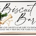 Biscuit Bar Sign Dog Favors Sign Dog Treat Favors Wedding Dog Treat ...