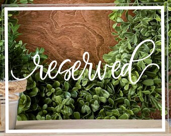 Bar Reserved Sign | Etsy