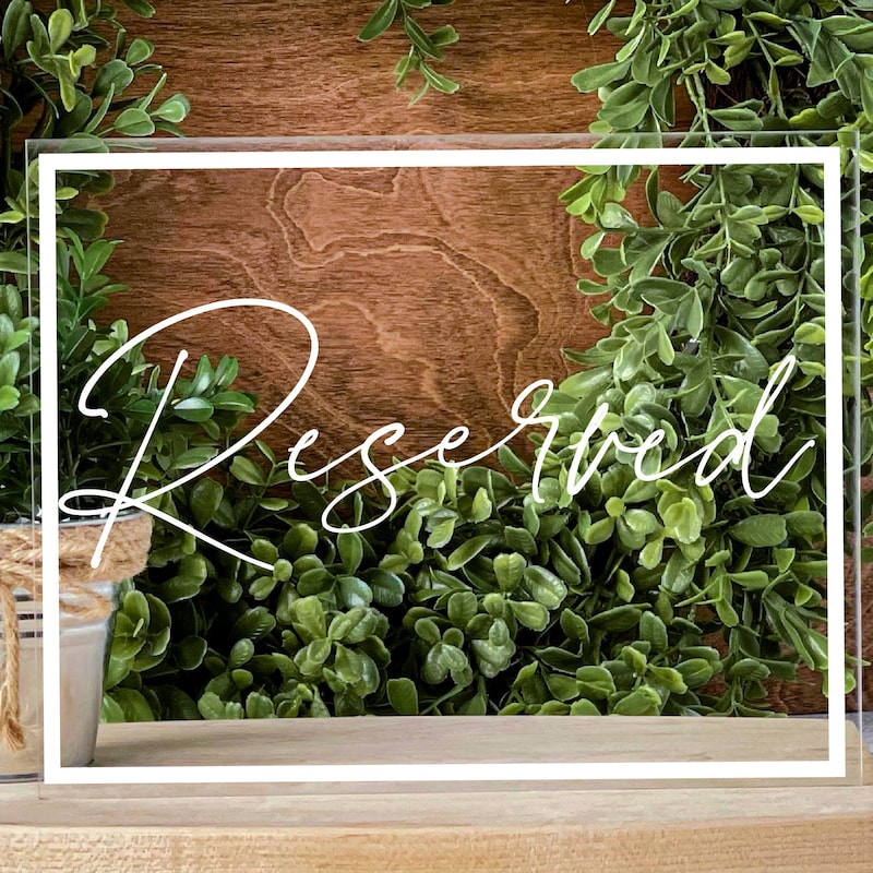 Reserved Table Sign - Etsy