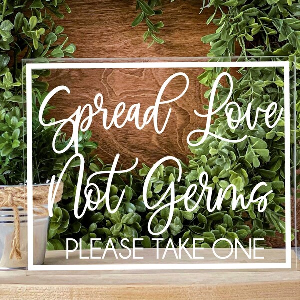 Spread Love Not Germs - Etsy