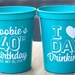 40th Birthday Cups 40th Party Cups Custom Cups Personalized Cups ...