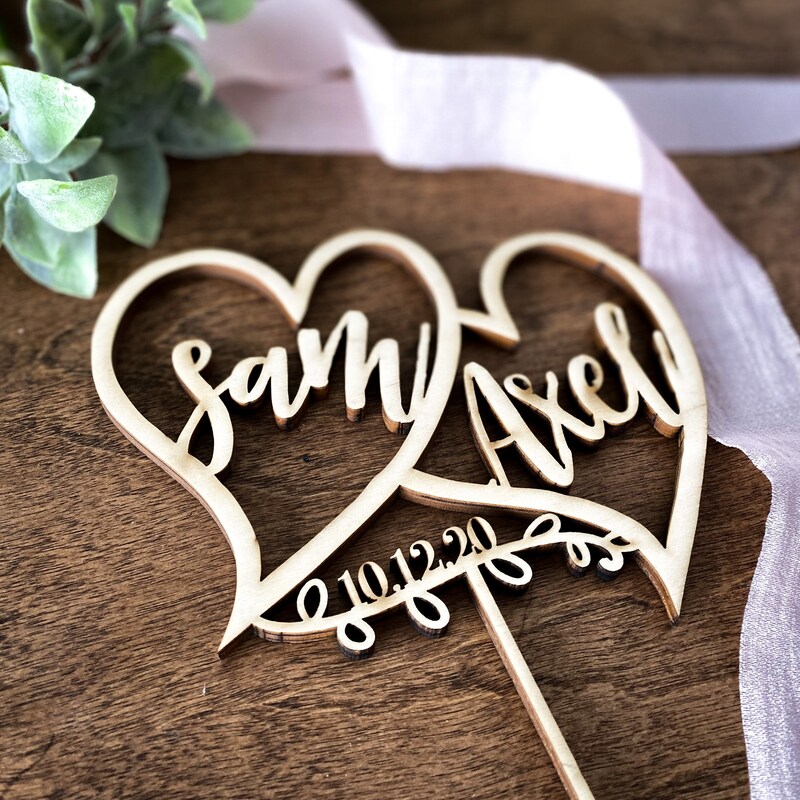 Heart Cake Topper - Etsy