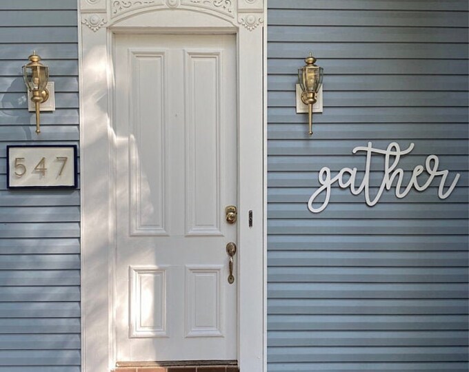 Gather Sign, Gather Wood Sign, Gather Wall Decor, Thanksgiving Decor ...