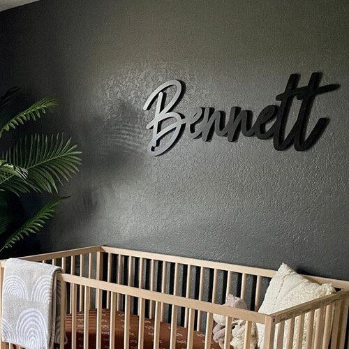 Custom Wooden Name Nursery Sign Personalized Wood Name Sign - Etsy