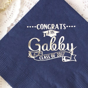 Graduation Napkins, Personalized Napkins, Graduation Party, Custom ...