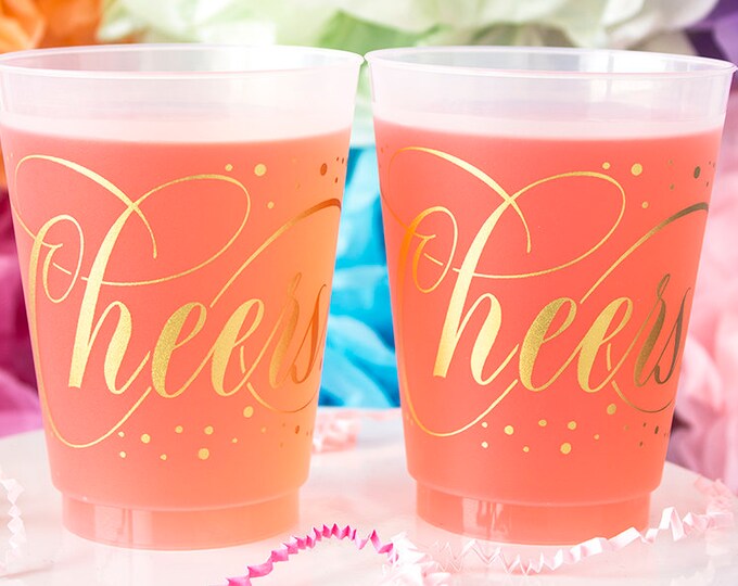 Cheers Cups, Wedding Cups, Wedding Favor, Baby Shower, Bridal Shower ...