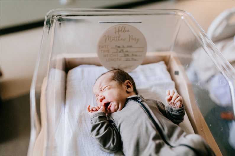 Birth Announcement Sign Engraved Birth Stats Sign Newborn | Etsy