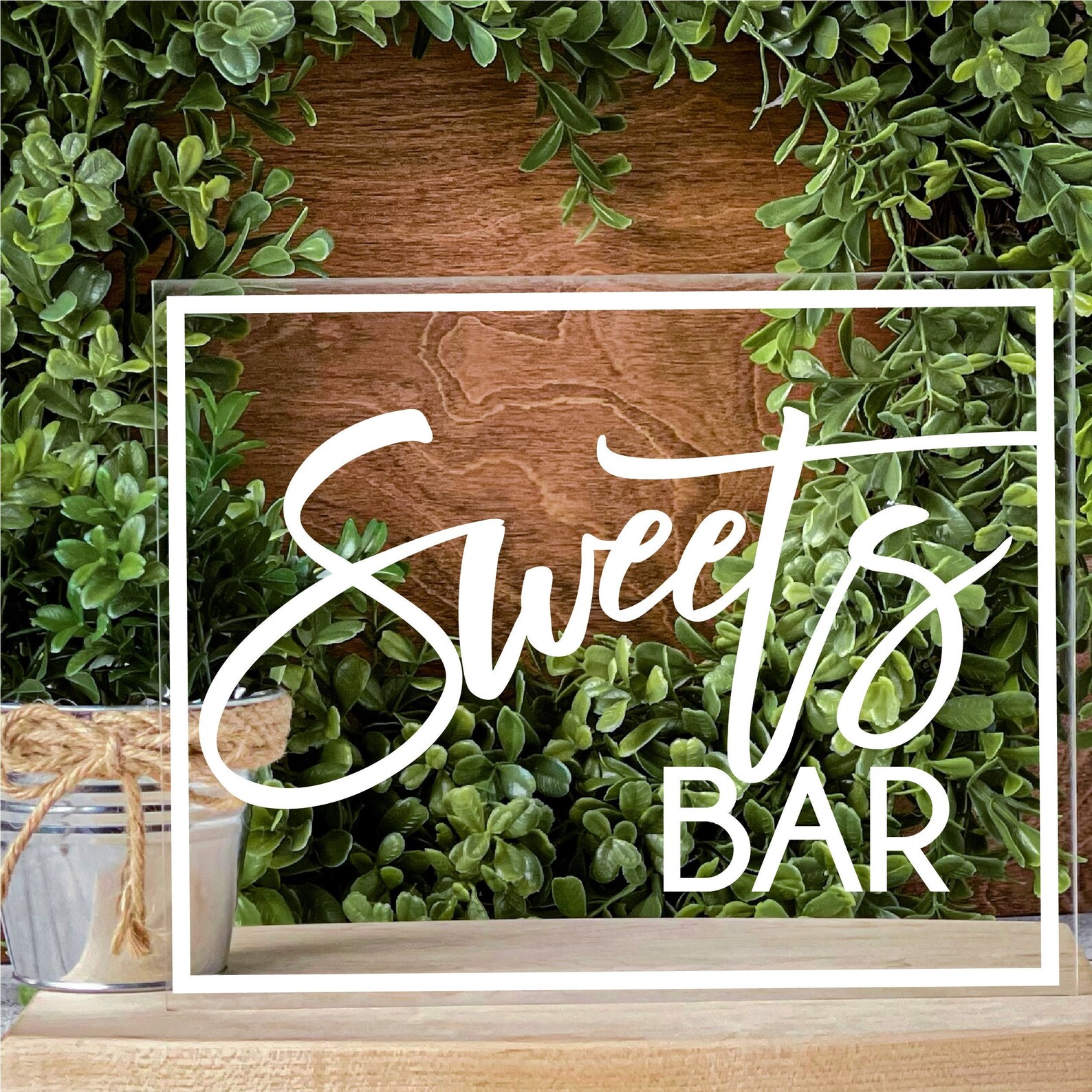 Sweets Bar Sign Clear Acrylic Table Dessert Bar Sign Bridal - Etsy