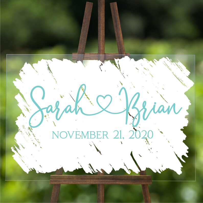 Clear Glass Look Wedding Welcome Sign Personalized Clear - Etsy