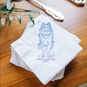 Dog Cocktail Napkins Wedding Napkins Dog Napkins Wedding Napkins ...