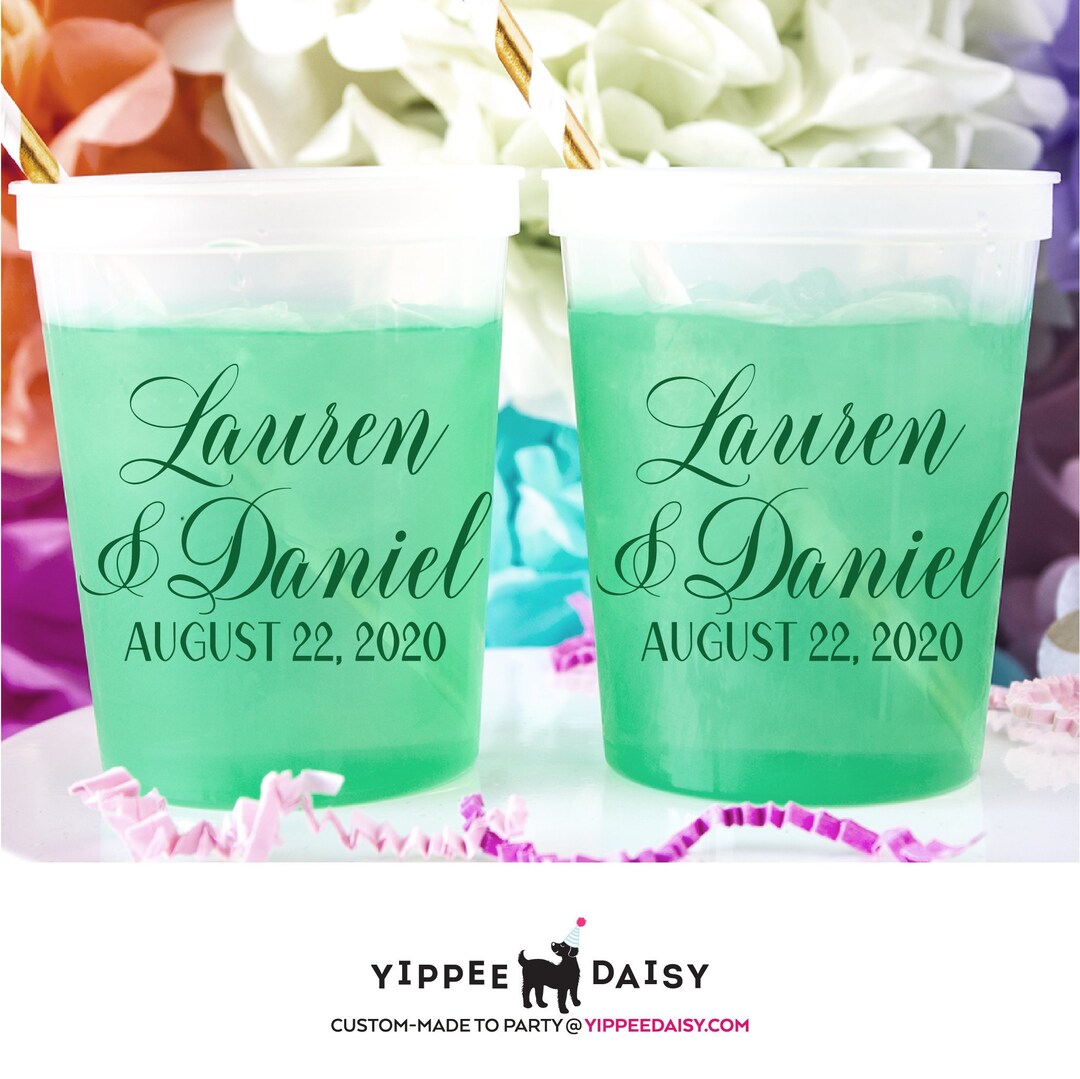Personalized Cups, Wedding Plastic Cups, Color Changing Cups ...