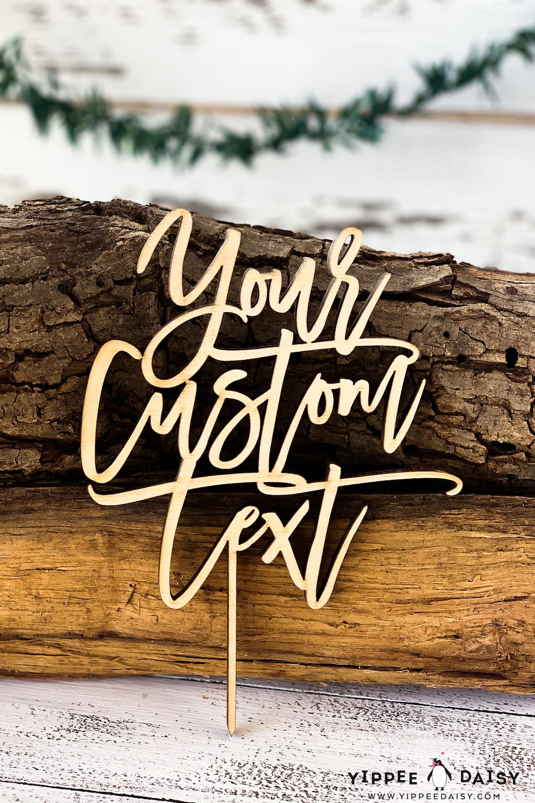 Custom Cake Topper, Personalized Cake Topper, Rustic Wedding Decor ...