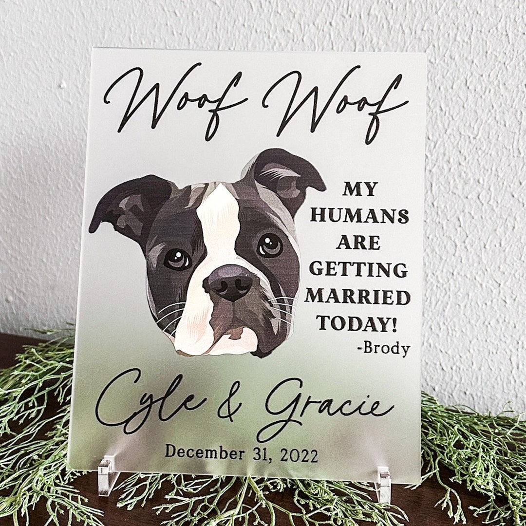 My Humans Are Getting Married Today Custom Pet Portrait Signature Drink ...