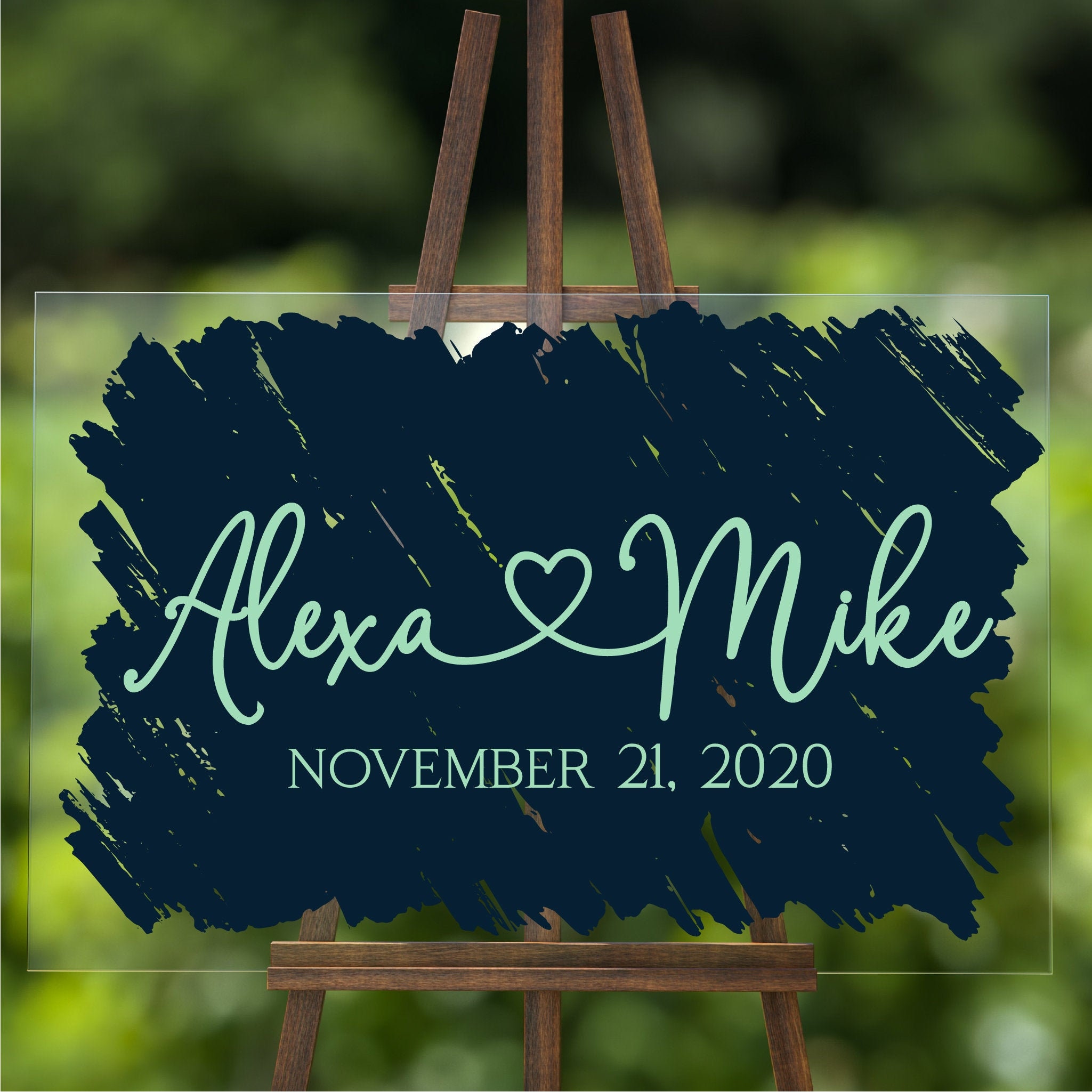 Clear Wedding Sign Modern Wedding Sign Welcome Sign Custom | Etsy