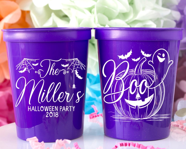 Personalized Halloween Cups Costume Party Hallows Eve Trick or | Etsy