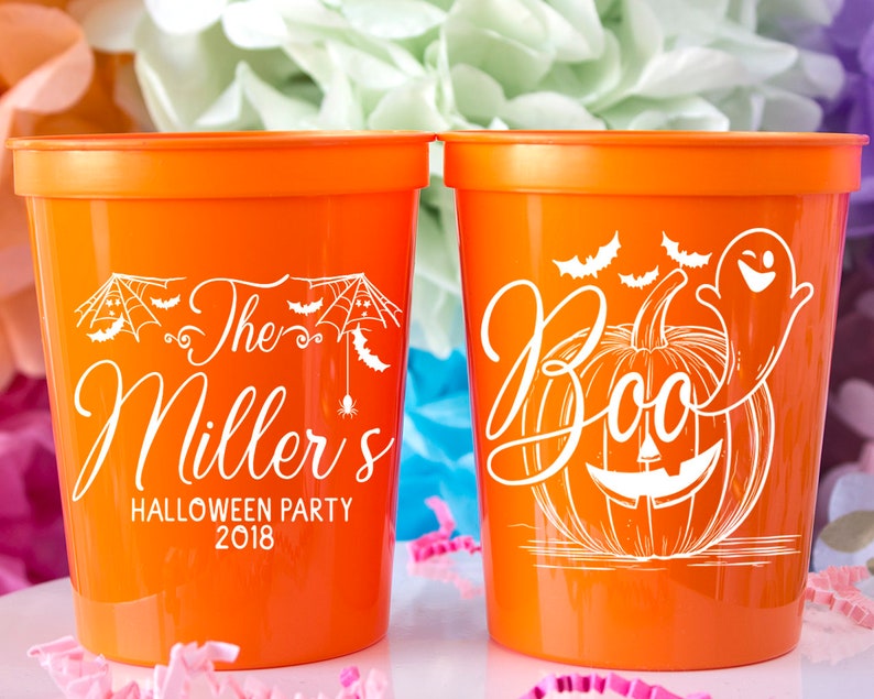 Personalized Halloween Cups Costume Party Hallows Eve Trick or | Etsy