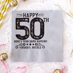 Happy Birthday Napkins Party Napkins Cocktail Napkins Funny Napkins ...