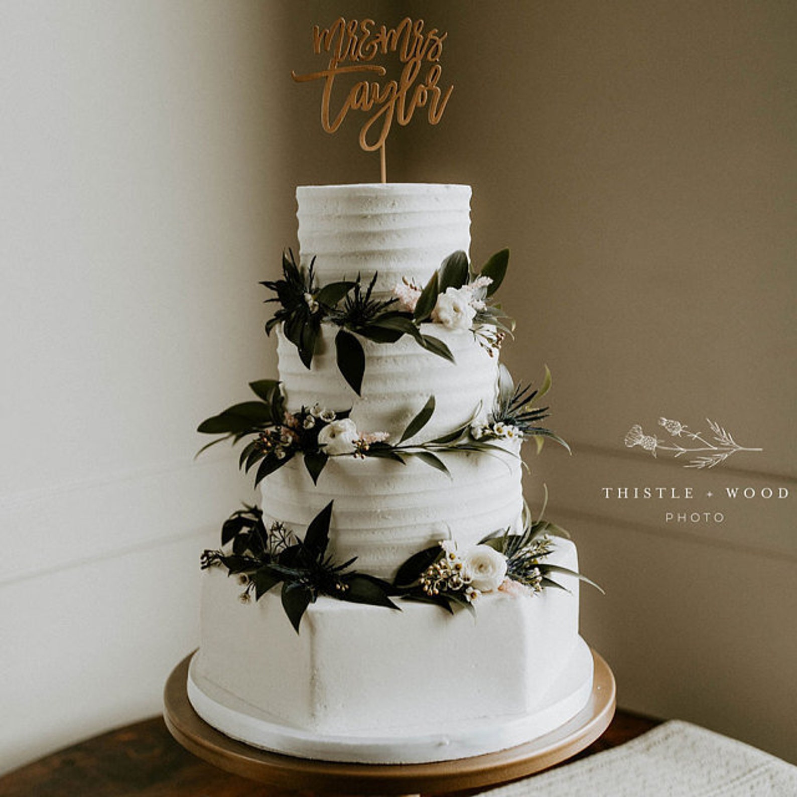 Personalized Cake Topper, Custom Text Cake Topper, Gold Cake Topper ...