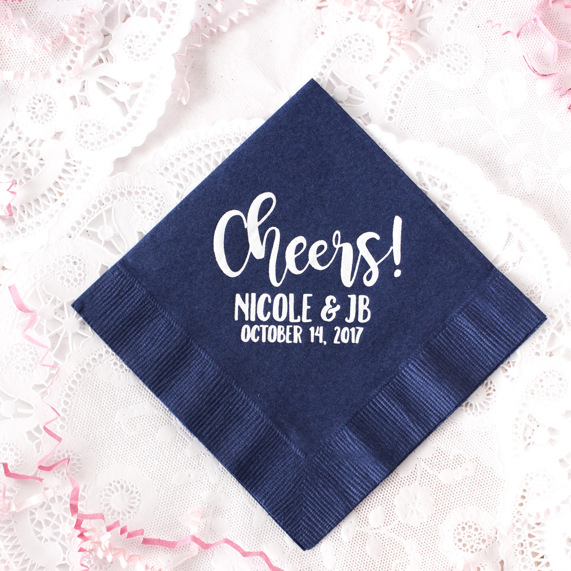 Personalized Cocktail Napkins Wedding Napkins Rustic | Etsy