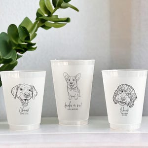 Custom Dog Cups for Wedding - Pet Wedding Cups - Pet Wedding Favors ...
