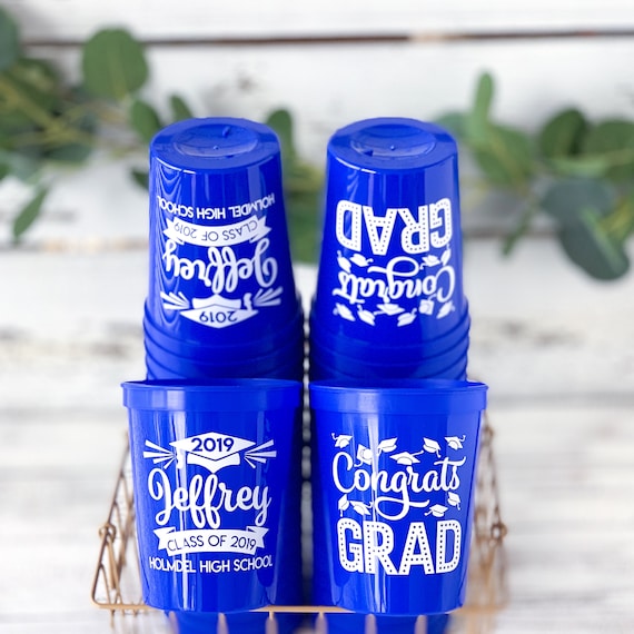 Custom Graduation Cups Graduation Party Favors Congrats | Etsy