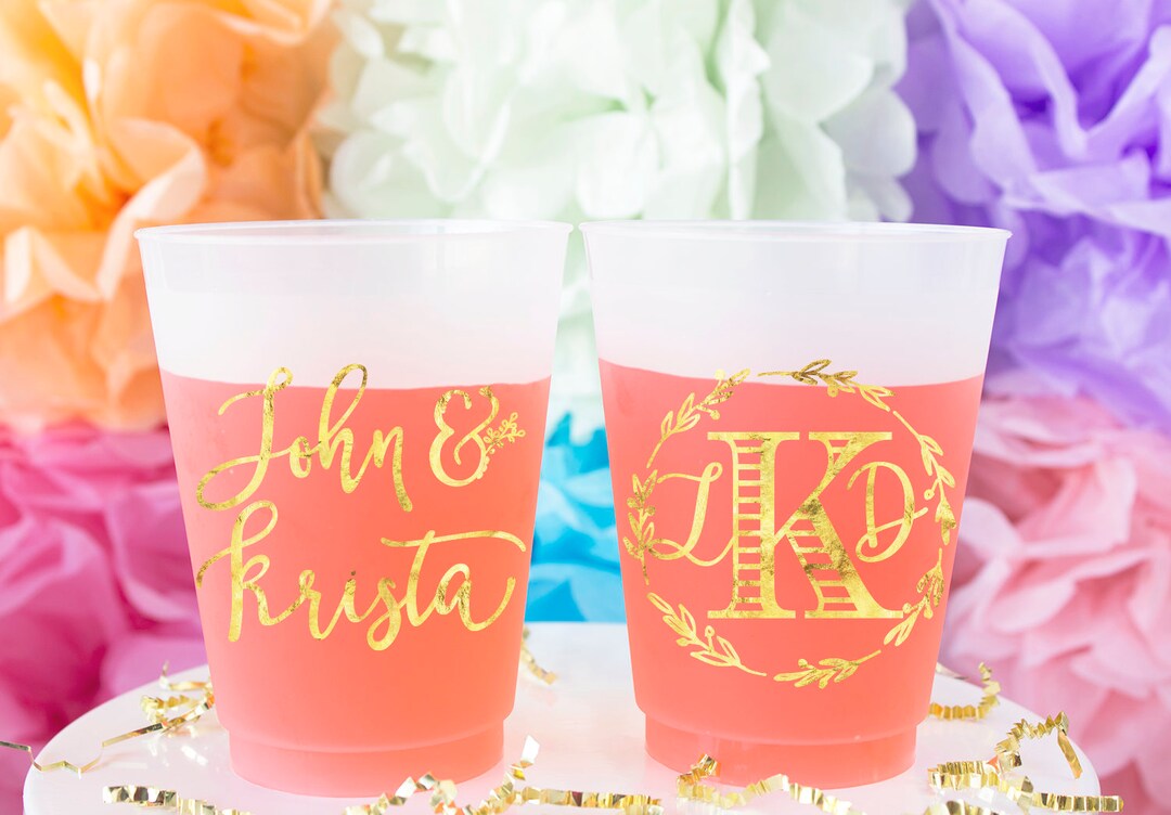 Frosted Cups, Monogram Cups, Wedding Cups, Frost Flex Cups ...