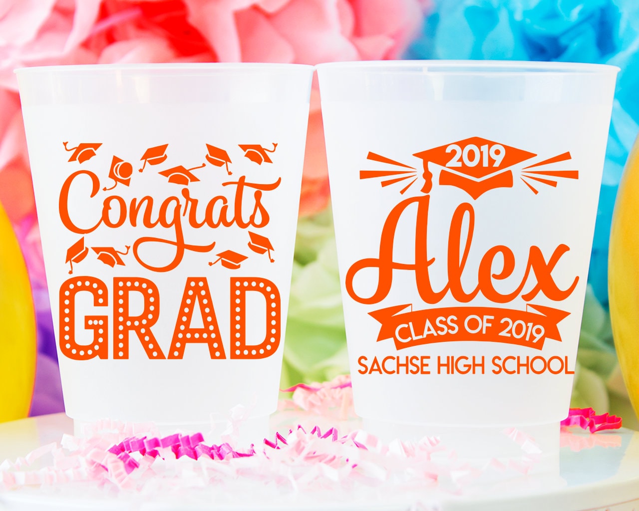 Graduation Cups, Custom Frost Flex Cups, Class of 2025, Congrats Grad ...