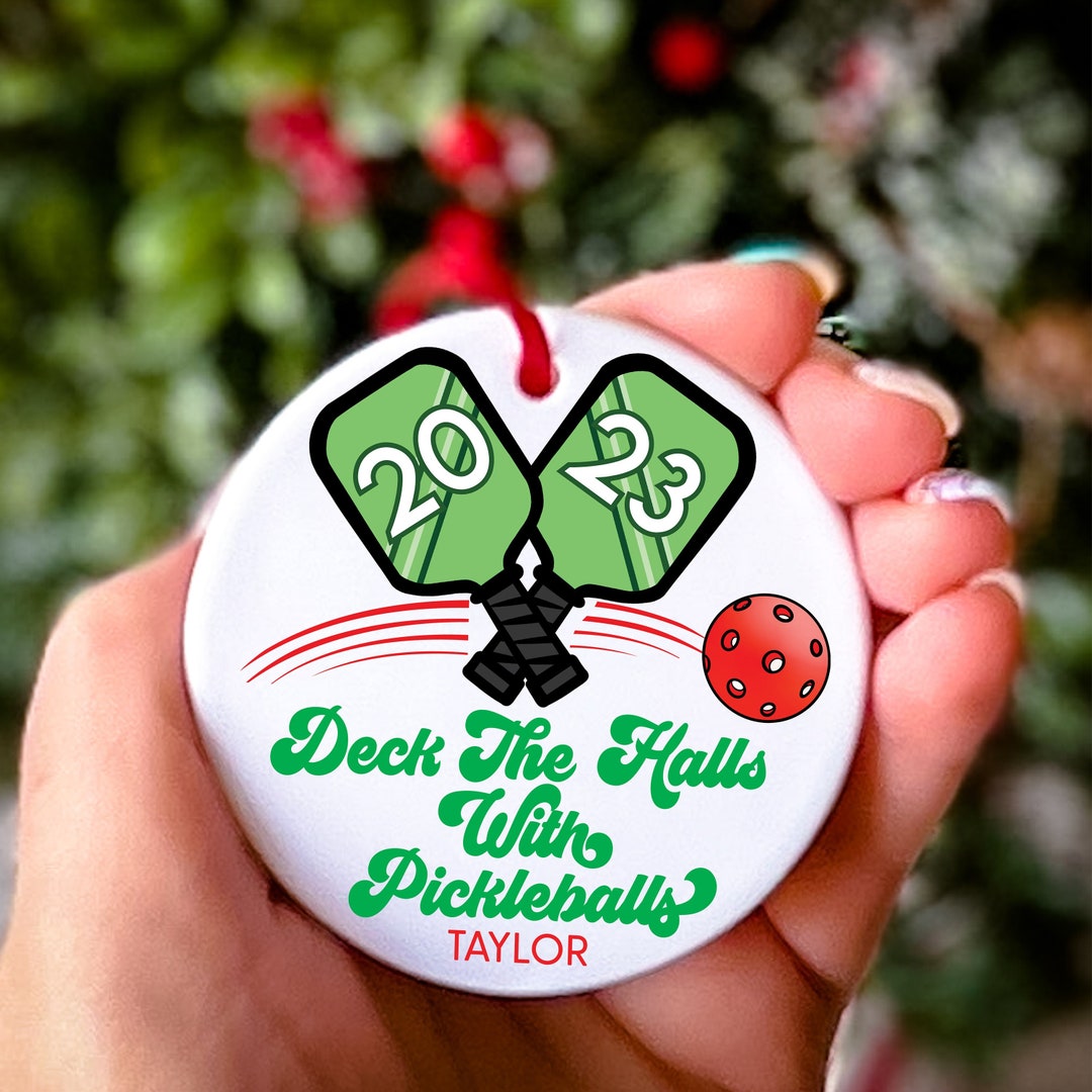 Personalized Pickleball Gift Deck the Halls With Pickleballs Christmas ...