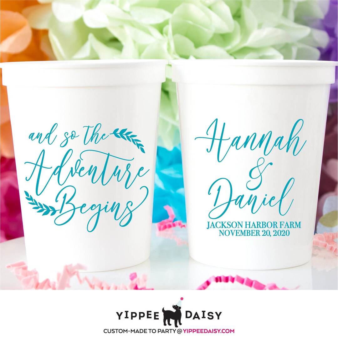Personalized Wedding Cups, Wedding Party Cups, Custom Wedding Cups ...