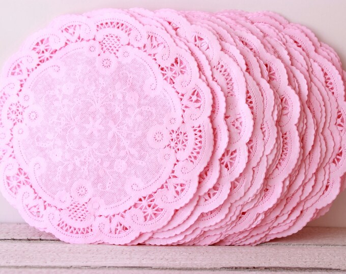 Pink Doilies, Pink Paper Doilies, Pink Wedding, Pink Bridal Shower ...