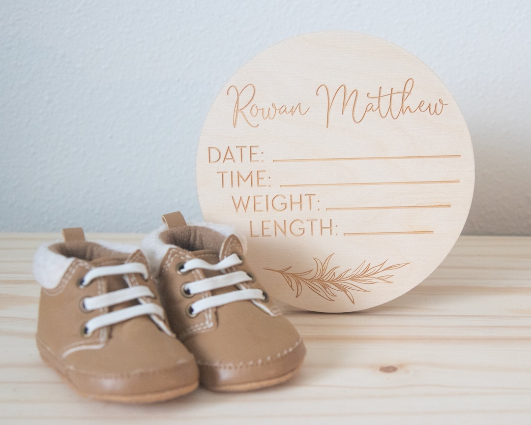 Wooden Baby Name Tag, Personalized Baby Wood Name Tag, Newborn ...