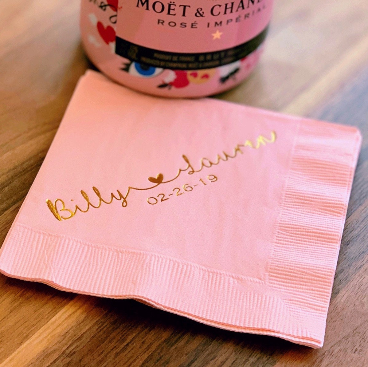 Customized Cocktail Napkins Custom Party Napkins Dinner | Etsy