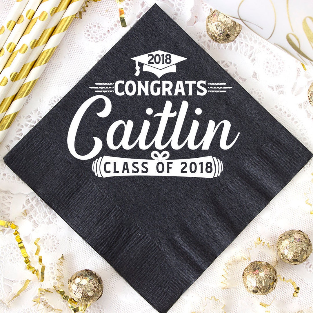 Graduation Napkins, 2019 Graduation, College Grad, Congrats Grad ...