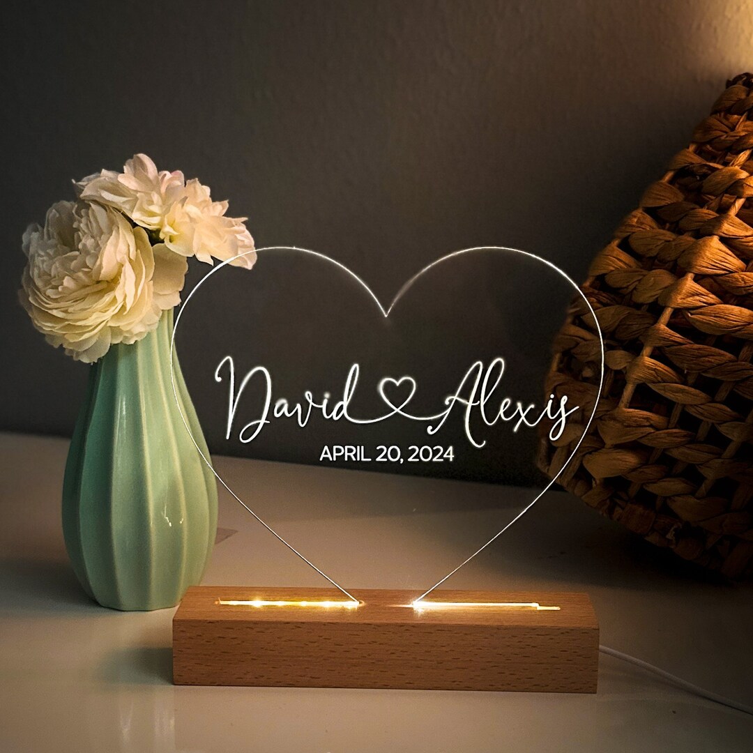 Custom LED Name Light - Light up Sign - Couples Gift for Her - Romantic ...