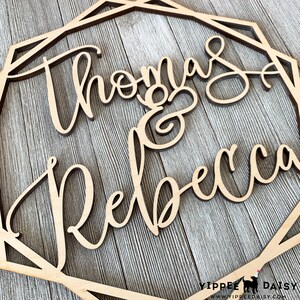 Custom Wedding Cake Topper, Wooden Cake Topper, Elegant Wedding Cake ...
