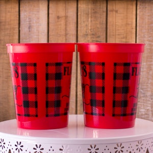 Flannels & Fizz Cups, Bachelorette Party Cups, Weekend in the Woods ...