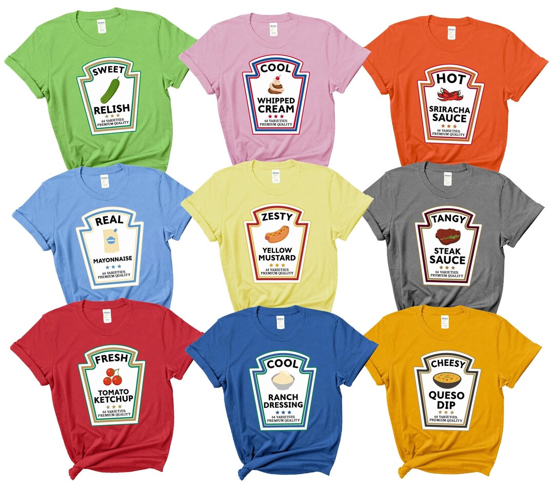 Condiment Shirts for Halloween - Condiment Shirts for Adults ...