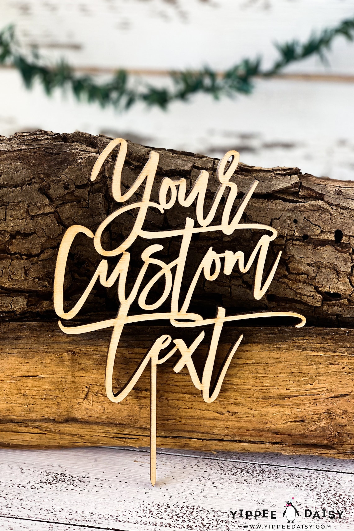 Custom Cake Topper Personalized Cake Topper Rustic Wedding | Etsy