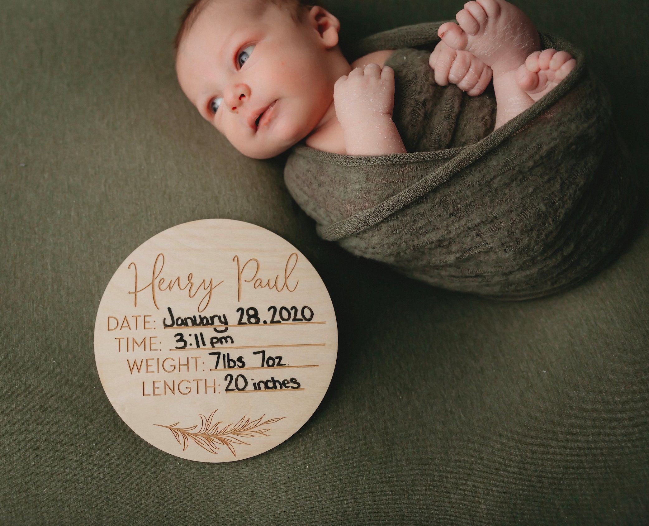 New Baby Name Sign, Newborn Photography, Hospital Announcement Sign ...