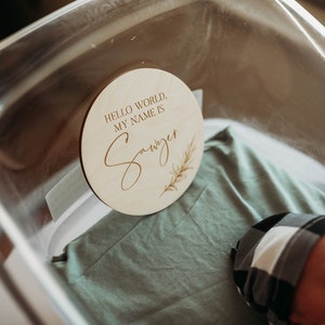 Custom Baby Name Announcement Birth Announcement Sign Hello | Etsy