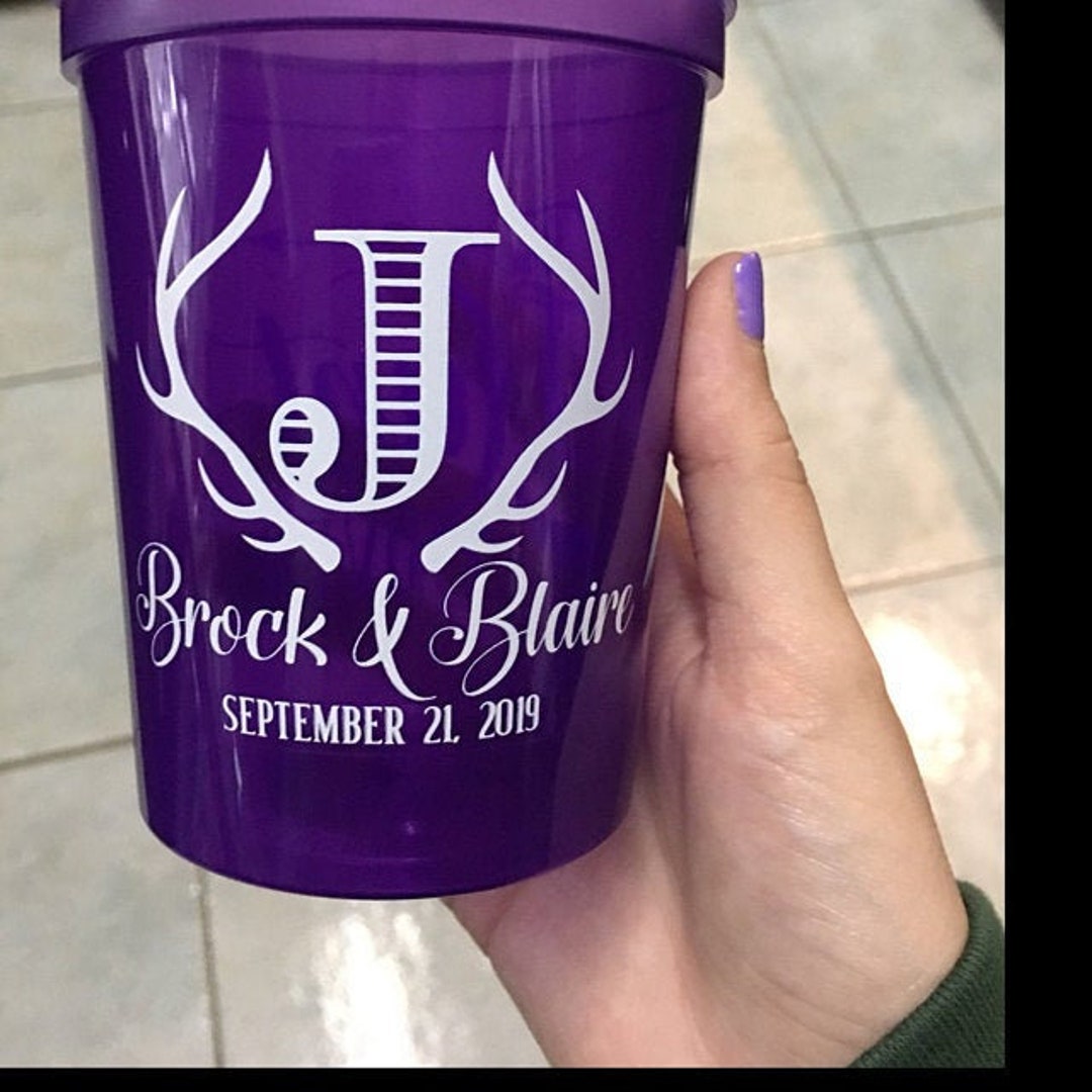 First Name Personalized Wedding Cups, Engagement Party Cups, Wedding ...
