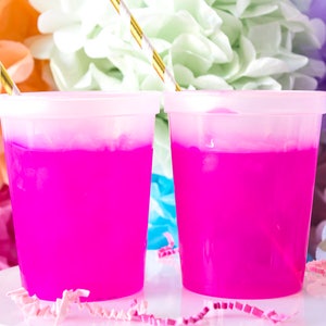 Beach Wedding Color Changing Cups - Plastic Party Cups - Wedding Mood ...