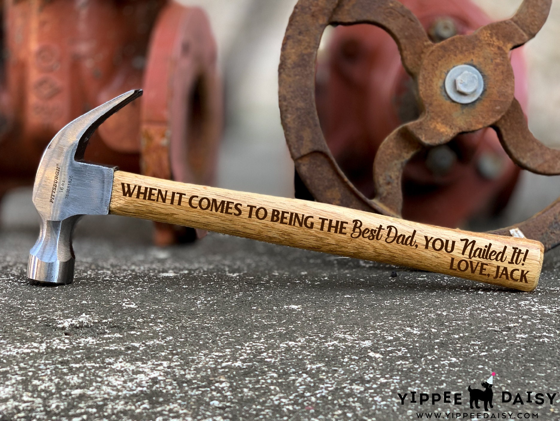 Laser Engraved Hammer, Hammer Christmas Gift for Husband, Personalized ...