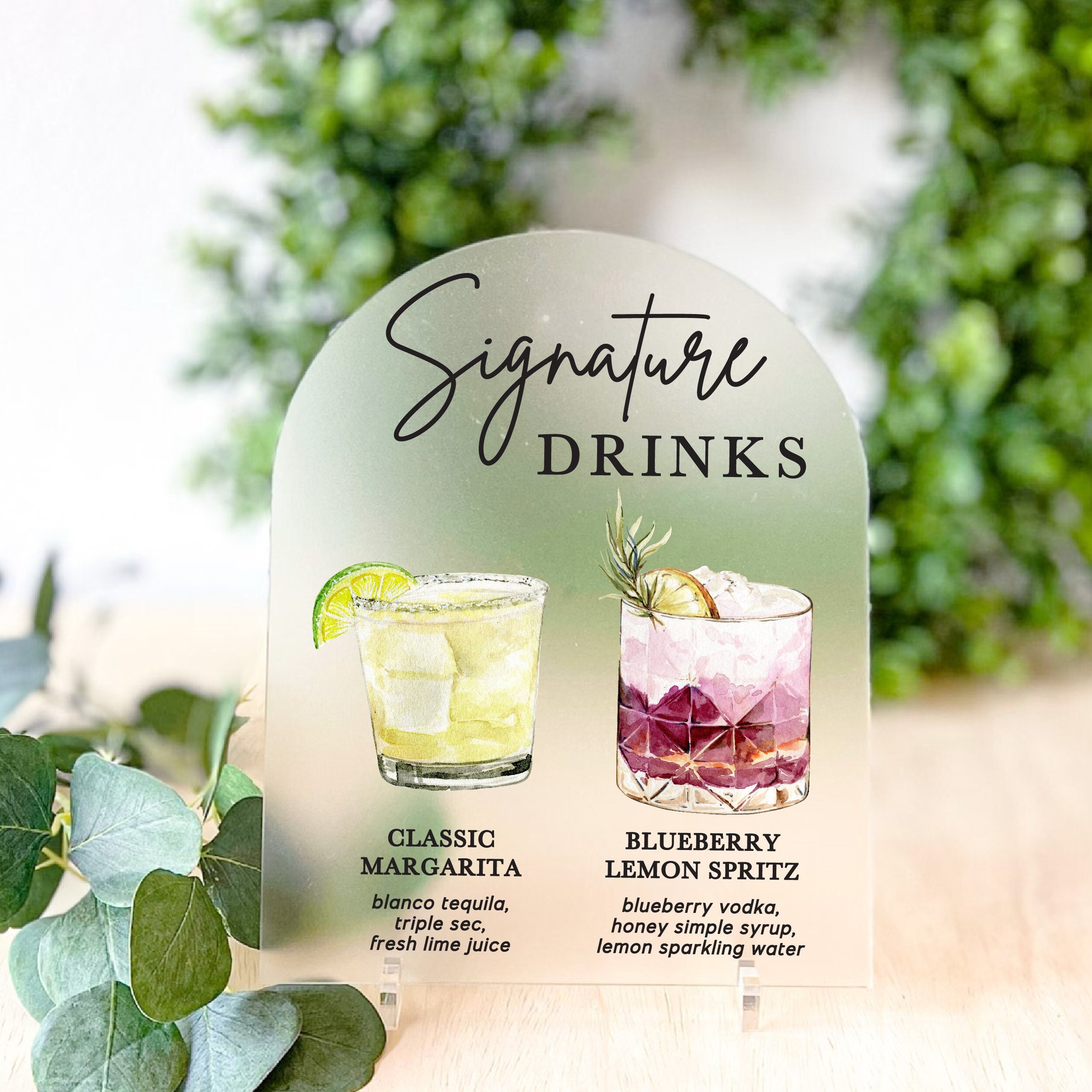 Custom Wedding Signature Drink Sign Bar Menu Sign Wedding - Etsy