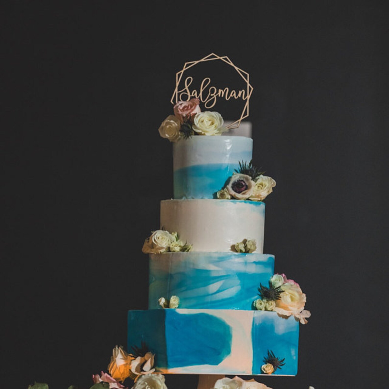 Custom Wedding Cake Topper, Wooden Cake Topper, Elegant Wedding Cake ...